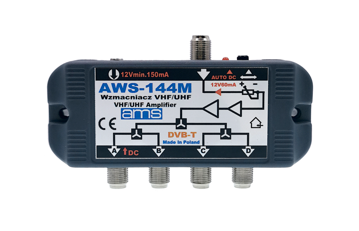 Wzmacniacz antenowy 4 TV AWS-144 DVB-T2 AMS w sklepie Luxon